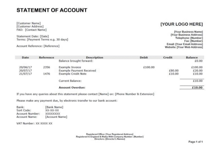 [FREE] Statement of Account Sample for UAE Businesses - mazeed